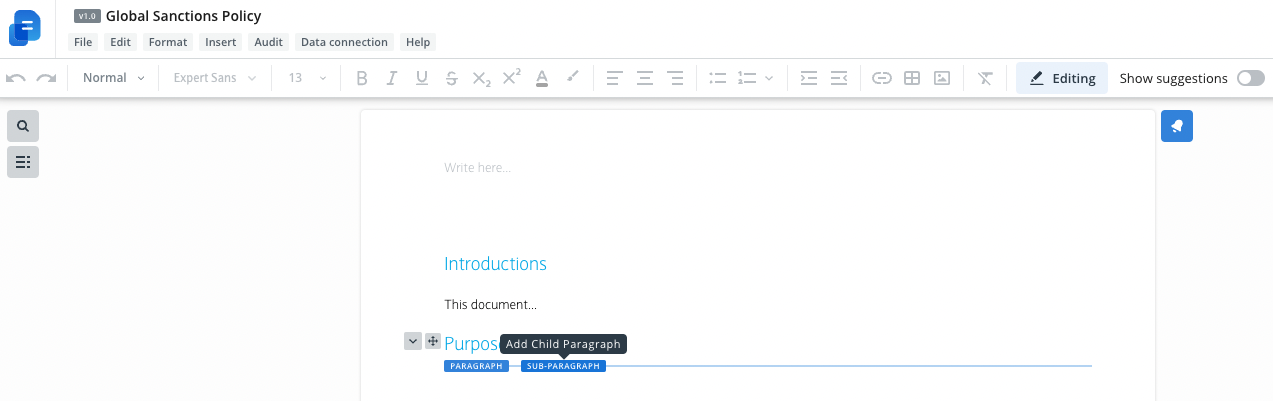 Create Paragraphs or Child Paragraphs